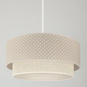 Brilagi-LED Lustr na lanku BOHO BOBO 1xE27/60W/230V pr. 40 cm puntíky béž./krém.