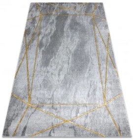 Koberec EMERALD exkluzivní 1022 glamour, styl geometrický, marmur šedý/zlatý