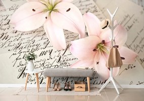 Tapeta překrásná lilie na dopise - 150x100 cm