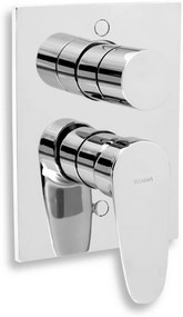 Novaservis Titania Smart Vanová a sprchová podomítková baterie s přepínačem, chrom, 98050R,0