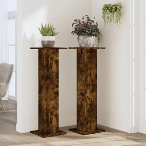 Stojany na rostliny 2 ks kouřový dub 30 x 30 x 95 cm kompozit 3307877