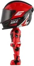 TEDDIES Figurka motorkáře 12 cm / Ohebné klouby / Kov/plast / Odnímate