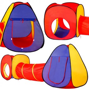 Dětský stan s tunelem, barevný SPRINGOS KG0014