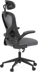 Ergonomická kancelářská židle ALEXANDRE - šedá síťovina