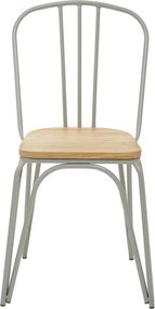 Šedá/v přírodní barvě jídelní židle z jilmového dřeva District – Premier Housewares