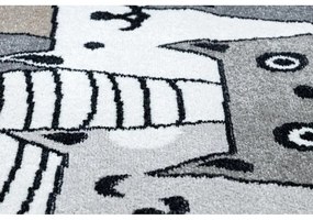 Dětský kusový koberec Kočky šedý 200x290cm