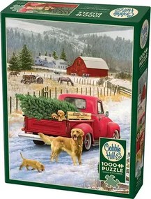 COBBLE HILL Puzzle Vánoce na farmě / 1000 dílků / od 14 let