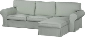Potah na pohovku IKEA Ektorp 2-místná s lenoškou barva modrá látka pletený vzor