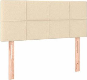 Box spring postel s matrací a LED krémová 120 x 200 cm textil 3133146