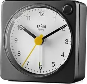 Braun BC02 černá  bílá / Klasický budík / 1x AA baterie