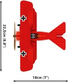 COBI 2996 Great War Fokker Dr. I Red Baron / 206 kostek / 1 figurka /
