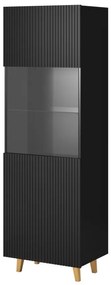 Vysoká vitrína Pafos 60 cm černá