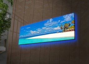 Obraz s LED osvětlením PLÁŽ 30 30 x 90 cm