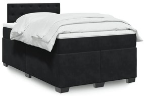 Box spring postel s matrací černá 120 x 190 cm samet 3286272