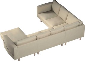Potah na pohovku IKEA Norsborg rohová, 5-místná se šezlongem barva béžová látka pletený vzor