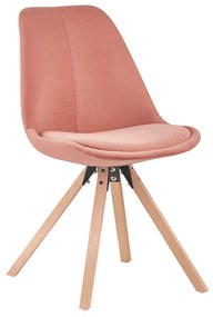 TEMPO Židle, růžová Velvet látka / buk, SABRA