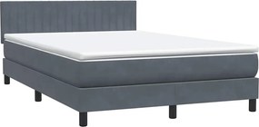 Box spring postel s matrací tmavě šedá 160x210 cm samet 3316408