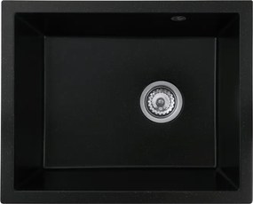 Gamma Decor 5040, 1-komorový granitový dřez 560x460x180 mm, černá se zlatými body, GMA-ZLE000180
