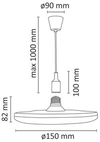 LED Závěsné svítidlo KIKI 1xE27/10W/230V bílé