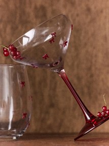 Sinsay - Sklenice z barevného skla s 3D mašličkami - červená