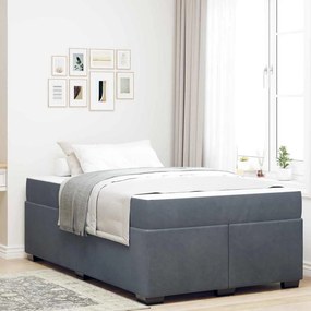 Rám postele s matrací Tmavě šedá 120 x 200 cm textil 3399285