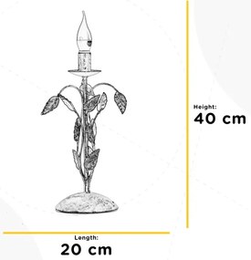 ONLI - Stolní lampa COLLANA 1xE14/6W/230V 40 cm bronzová