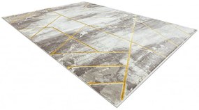 Dywany Łuszczów, Kusový koberec Core 1818 Geometric ivory/gold, 160x220, šedá, chodba / předsíň