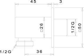 Sapho Vývod sprchy, hranatý, tenká krytka, černá mat SG302NE