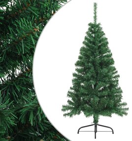 Umělý poloviční vánoční stromek se stojanem zelený 120 cm PVC 328415