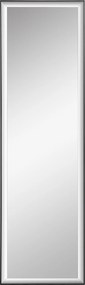 HOMCOM Nástěnné Zrcadlo 120L x 35W cm - Nátěr proti rozbití, Dodávaný instalační systém - Rám z černé hliníkové slitiny