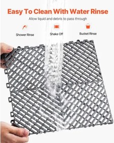 Drenážní rohož Drenážní podlahová dlaždice 30,5 × 30,5 cm modulární zámkový polštář