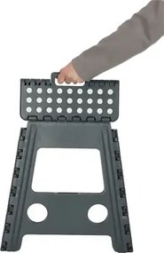 KIK Skládací stolička šedá / Stolička / protiskluzová / nosnost 150 kg