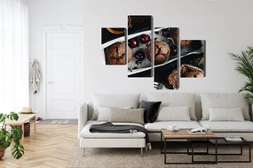 Vícedílný obraz Muffiny S Třešněmi Nedostatek Nedostatek Plátno Canvas 240x150