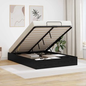 Ottoman postel Černý Dub 203 x 140 x 25 cm Dřevěný materiál 3409230