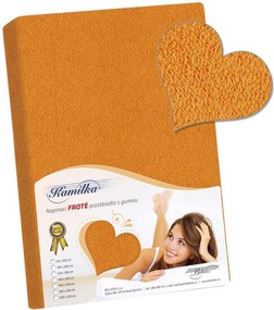 Bellatex Prostěradlo froté Oranžová 200x220 cm