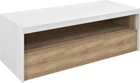 Sapho Viera - Umyvadlová skříňka 120x44x50 cm, 1x zásuvka, matná bílá/dub Alabama VA120-2222
