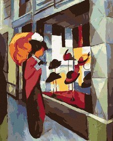 zuty zuty - malování podle čísel - obchod s klobouky (august macke), 40x50 cm, plátno