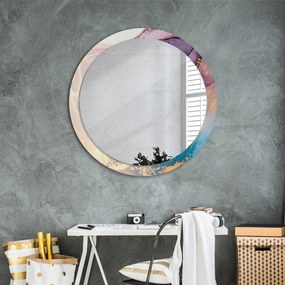 Kulaté dekorativní zrcadlo na zeď Mramorový kámen fi 90 cm
