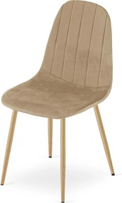 Jídelní židle PADVA VELVET, hnědá