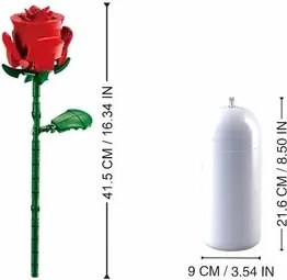 Sluban Flowers M38-B1101-04 Červená růže ve váze