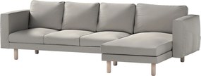 Potah na pohovku IKEA Norsborg 4-místná se šezlongem barva šedá látka pletený vzor