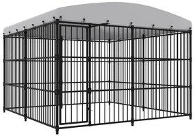 vidaXL Marketos Venkovní psí kotec se střechou 300 x 300 x 210 cm