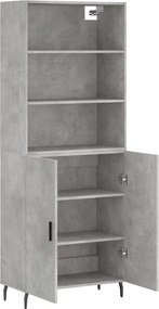 Skříň highboard betonově šedá 69,5x34x180 cm kompozitní dřevo 3189273