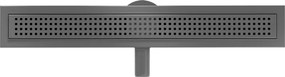 Mexen Flat 360° M08 sprchový žlab 60 cm, broušený grafit, 1E25060-40