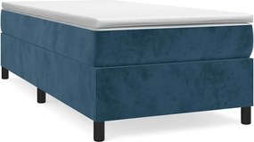 Rám postele s boxspringem tmavě modrý 90x190 cm samet 3121094