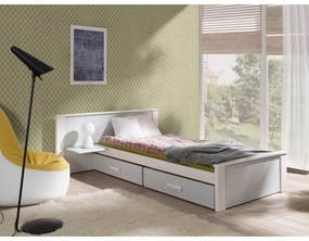 Dětská postel Minesota Plus 90, Matrace: ne, Barva: bílá + šedá