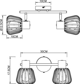 Globo 54663-2 - Bodové svítidlo OLIN 2xE27/40W/230V