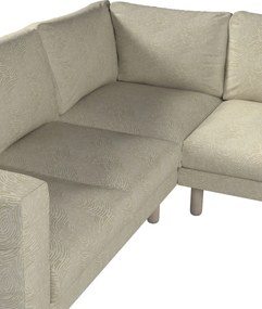 Potah na pohovku IKEA Norsborg rohová 4-místná barva béžová látka lesklé, pletený vzor, vzorované