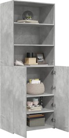 Skříň highboard betonově šedá 70x42,5x185 cm kompozitní dřevo 3281374