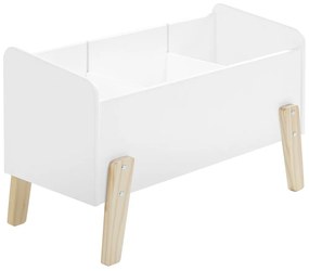 Bílý lakovaný úložný box na hračky Vipack Kiddy 39 x 80 cm